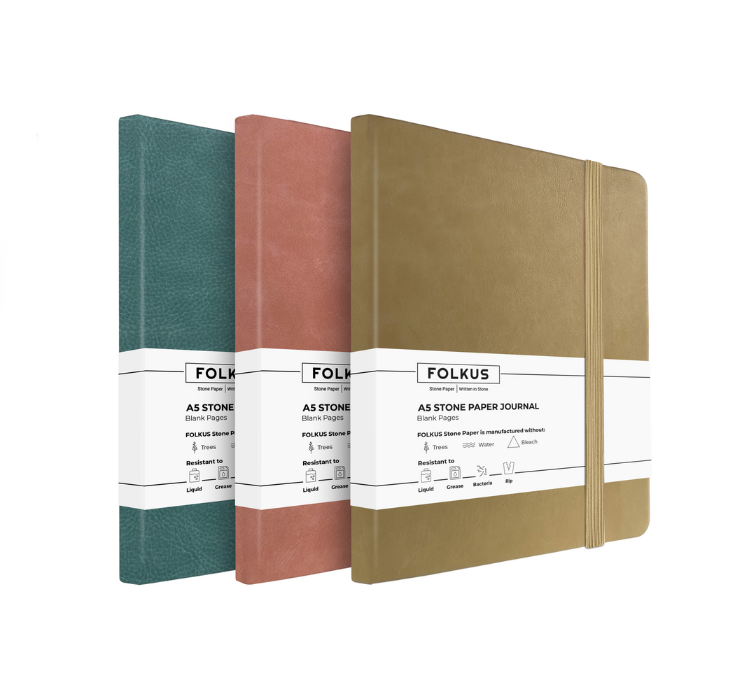 The Eleanor -- Vegan Leather Stone Paper Journal (Written in Stone ...